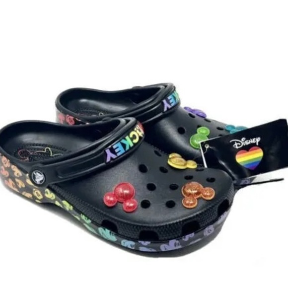 CROCS | Shoes | Crocs Classic Disney Nwt Mickey Mouse Rainbow Pride ...